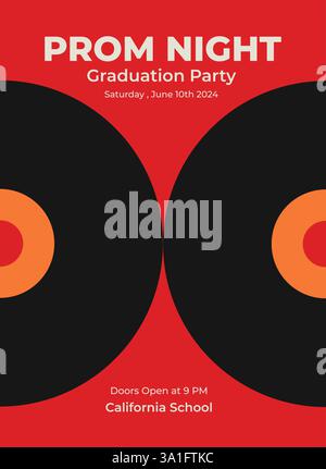Prom night party background for poster or flyer Stock Vector Image ...