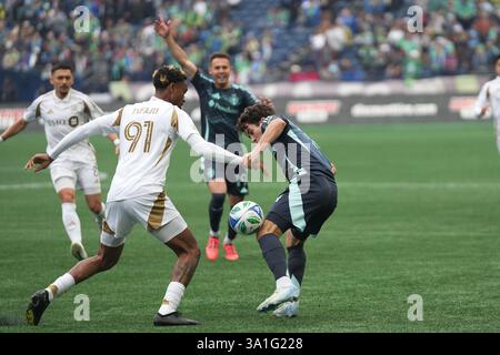 Seattle Sounders FC forward Paul Rothrock (14) enters the field before ...