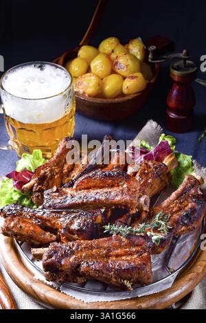 Delightful BBQ spare ribs from the smoker Stock Photo - Alamy