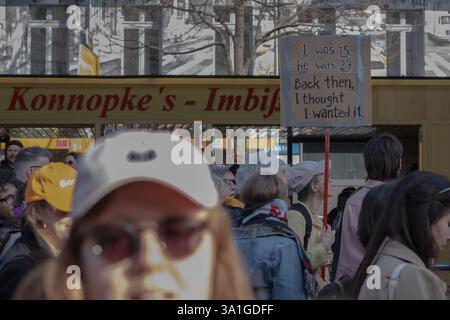 Berlin, Tel Aviv, Germany. 8th Mar, 2025. People took the streets ...