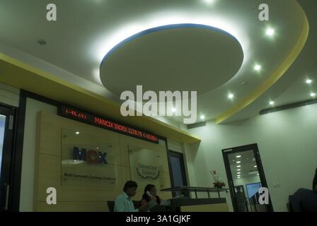 Interior of Multi Commodity Exchange of India at Bombay Mumbai ...