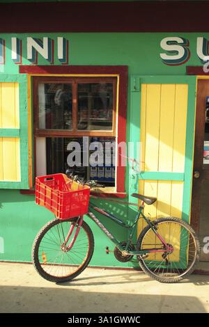 Bicycle, Roatan island, country Honduras Stock Photo - Alamy