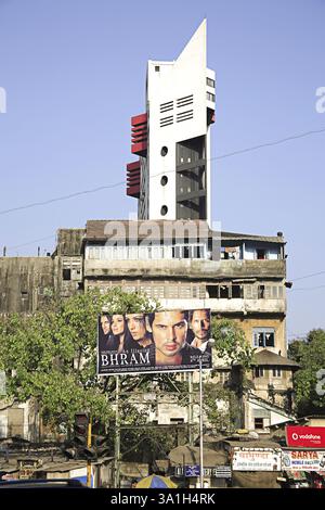 Film poster and buildings at Krantiveer Vasantrao Narayanrao Naik Chowk ...