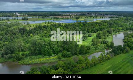 Komoka Canada, 1st July 2024, Komoka Provincial park aerial mid summer ...