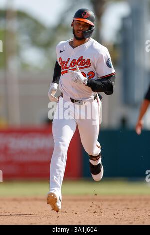 Baltimore Orioles' Jeremiah Jackson (82) takes a swing during the ...