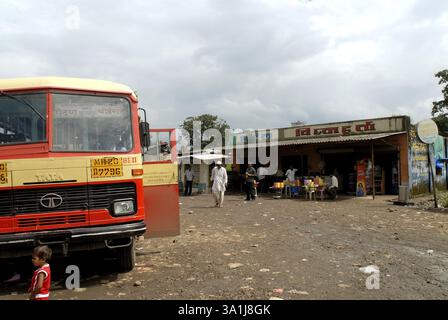 Village bus stand ; Tokavdae ; Dist Kalyan ; Maharashtra ; India , asia ...