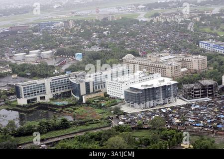 This is an aerial view of the five-star Hyatt Terraces Hotel which ...