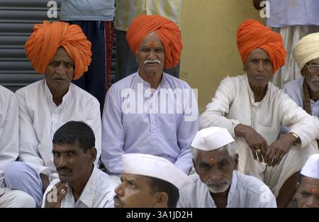 Community meeting of Ralegaon Siddhi, near Pune, Maharashtra, India ...