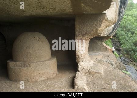 Stupa in Tanhale caves, Maharashtra, India, Asia Stock Photo - Alamy