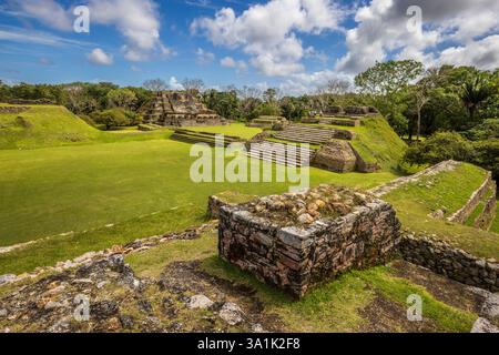 The temples of Altun Ha Mayan Archeological Site, Belize, Central ...
