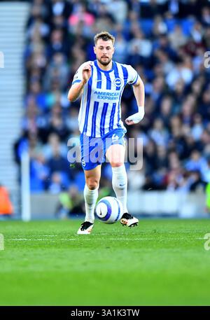 Adam Webster of Brighton & Hove Albion on the ball during the Premier ...