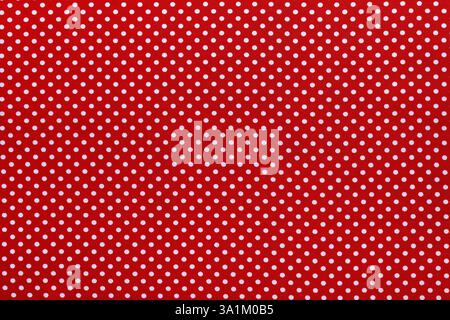Red polka-dot cotton table cloth Stock Photo - Alamy