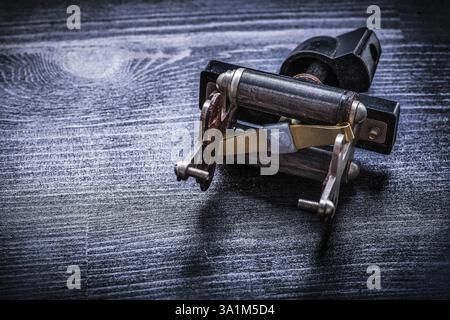 Rheostat on wooden board electricity concept Stock Photo - Alamy
