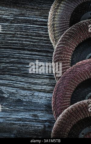 Radial sanding discs on wooden board Stock Photo - Alamy