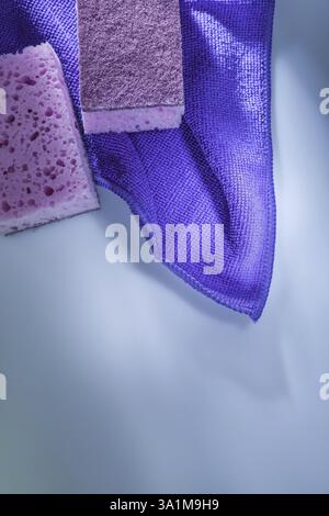 New kitchen sponges on white background Stock Photo - Alamy