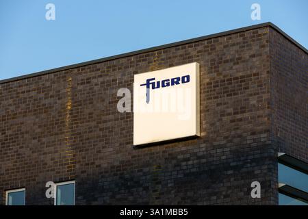 Fugro Logo sign. Fugro is a Dutch multinational public company ...