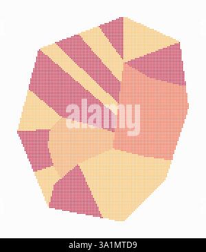 Square dots pattern map of Nauru. Dotted pixel map with national flag colors isolated on black ...