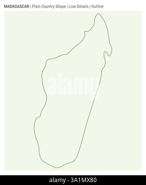 Madagascar - plain country shape. Low, medium and high detailed maps of ...