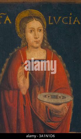 Beuil, FRANCE - 03-04-2025: Icon of Jesus surrounded by the symbol of ...