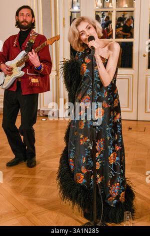 Adieu Ariel Band's singer Anais Duquesne performs during the RVNG ...