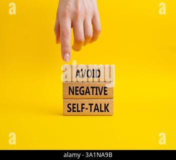 Avoid negative self-talk symbol. Concept words Avoid negative self-talk ...