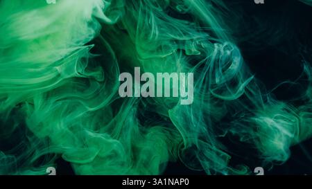 Paint mix. Underwater green mist. Blur yellow color natural texture ...