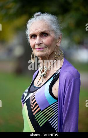 Daphne Selfe, Super Model and actress photographed at the Cheltenham ...