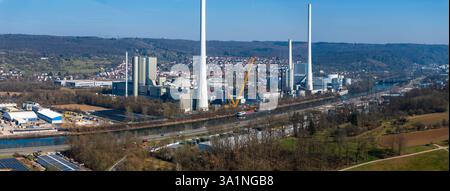 Kraftwerk Altbach/Deizisau, betrieben von der EnBW. Eines der größten ...