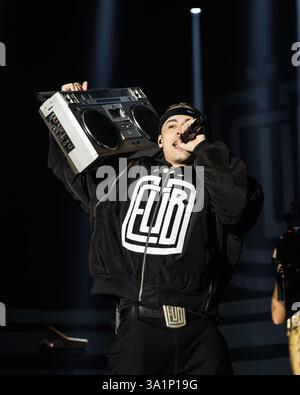 Argentinian rapper Mateo Palacios Corazzina performs during the ...