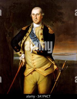 Portrait of George Washington, the first President of the United States ...