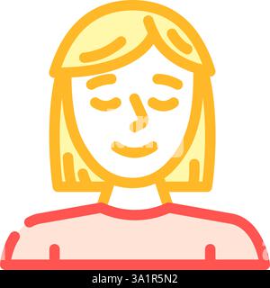 relaxed face slow living color icon vector illustration Stock Vector ...
