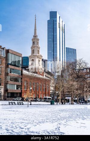 Boston common park at winter Stock Photo - Alamy