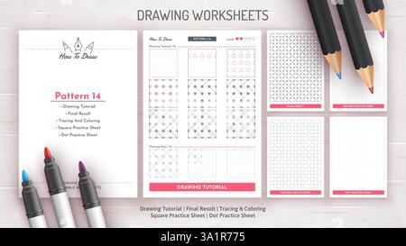How to Draw a Pattern. Step by Step Drawing Tutorial. Draw Guide ...