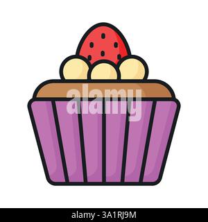 Grab this carefully crafted vector of cupcake in modern style, premium ...