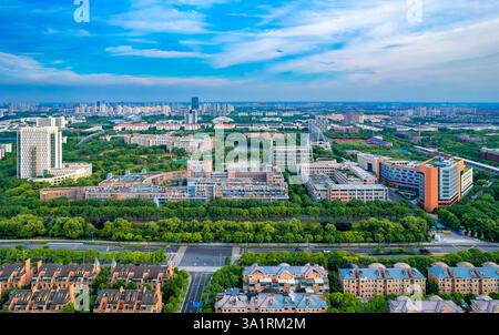 Aerial view of Songjiang University Town, Shanghai, China Stock Photo ...