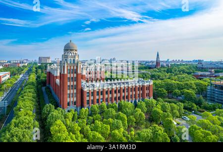 Aerial view of Songjiang University Town, Shanghai, China Stock Photo ...