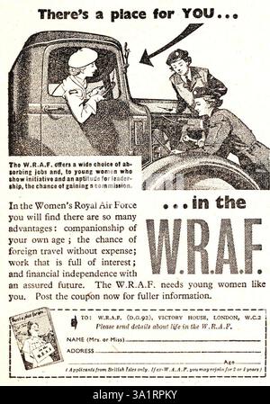 The Women's Royal Air Force (WRAF) participates in a parade in London ...