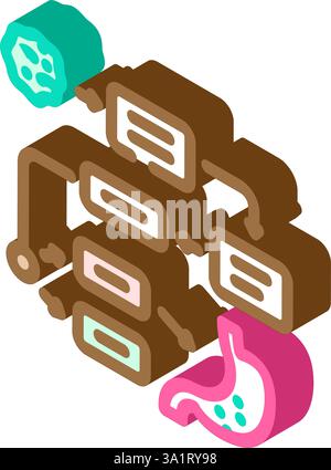 disease prediction algorithm healthcare innovation color icon vector ...
