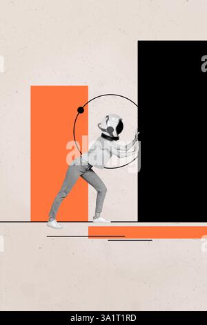 Space-walk. Composite image of an astronaut using a Manned Manoeuvring ...