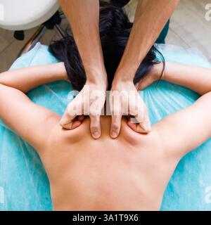 Women's Self-Care Back and Neck Massage with Special Scrubber Stock ...