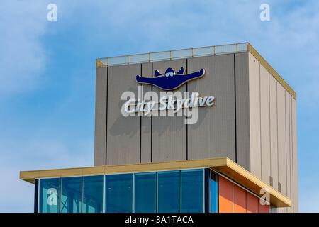 City Skydive sign logo. The ultimate indoor skydiving center in the ...