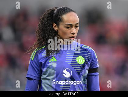 Manchester United's Phallon Tullis-Joyce during a training session at ...