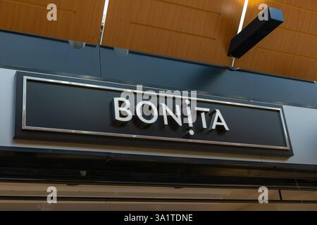 Bonita logo sign above the entrance shop in Nieuwegein. Bonita is a ...