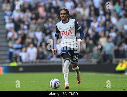 Djed Spence of Tottenham Hotspur during the Premier League match ...
