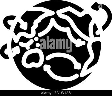 global trade network geographical discoveries line icon vector ...