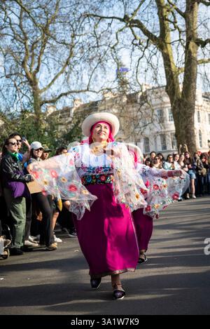 Latin American Women dance, International Women's Day Independent rally ...