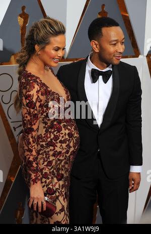 Chrissy Teigen and John Legend arriving to the 2026 Pre-GRAMMY Gala ...