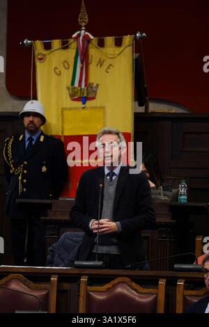 Napoli, Italy. 10th Mar, 2025. One of the so-called "Sails yellow of ...