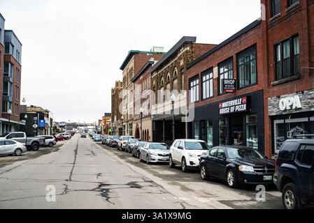 Augusta, ME, USA - March 20, 2022: Historic Buildings on Main Street in ...