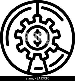 adjustments budget planning line icon vector illustration Stock Vector ...